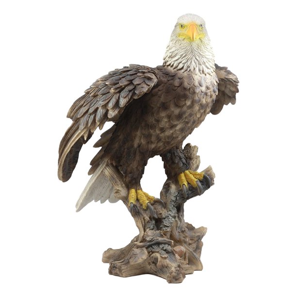 Ebros Large 17" Tall Realistic American Pride Bald Eagle Perching On ...