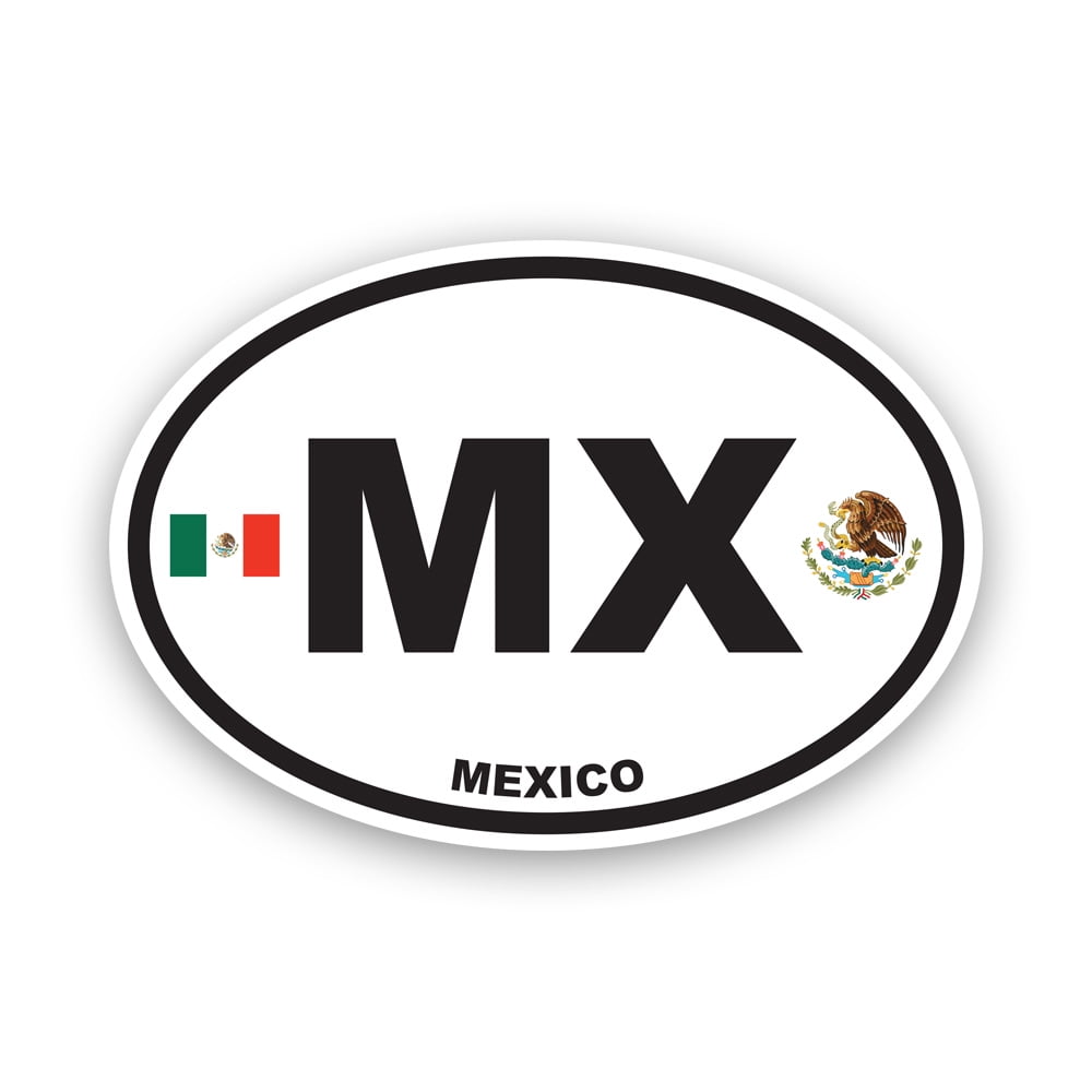 Mexico Oval Sticker Decal - Self Adhesive Vinyl - Weatherproof - Made ...