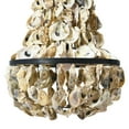Creative Co-Op Metal and Draped Oyster Shell Chandelier, Black and ...
