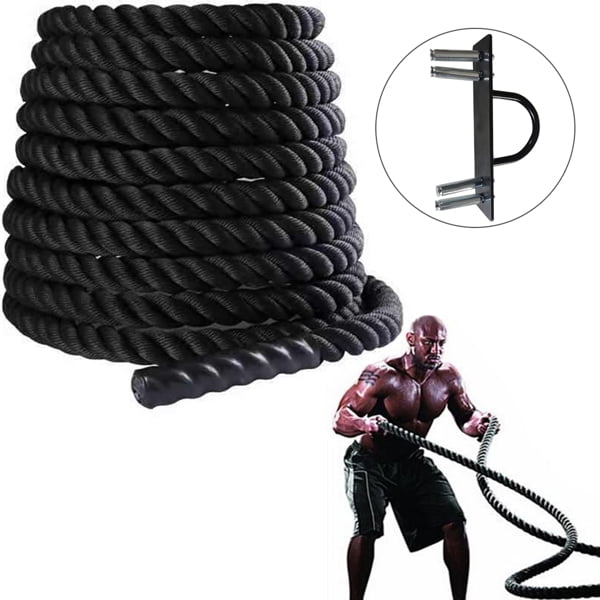 O'force Exercise Training Battle Rope for Home Gym with Anchor Strap ...