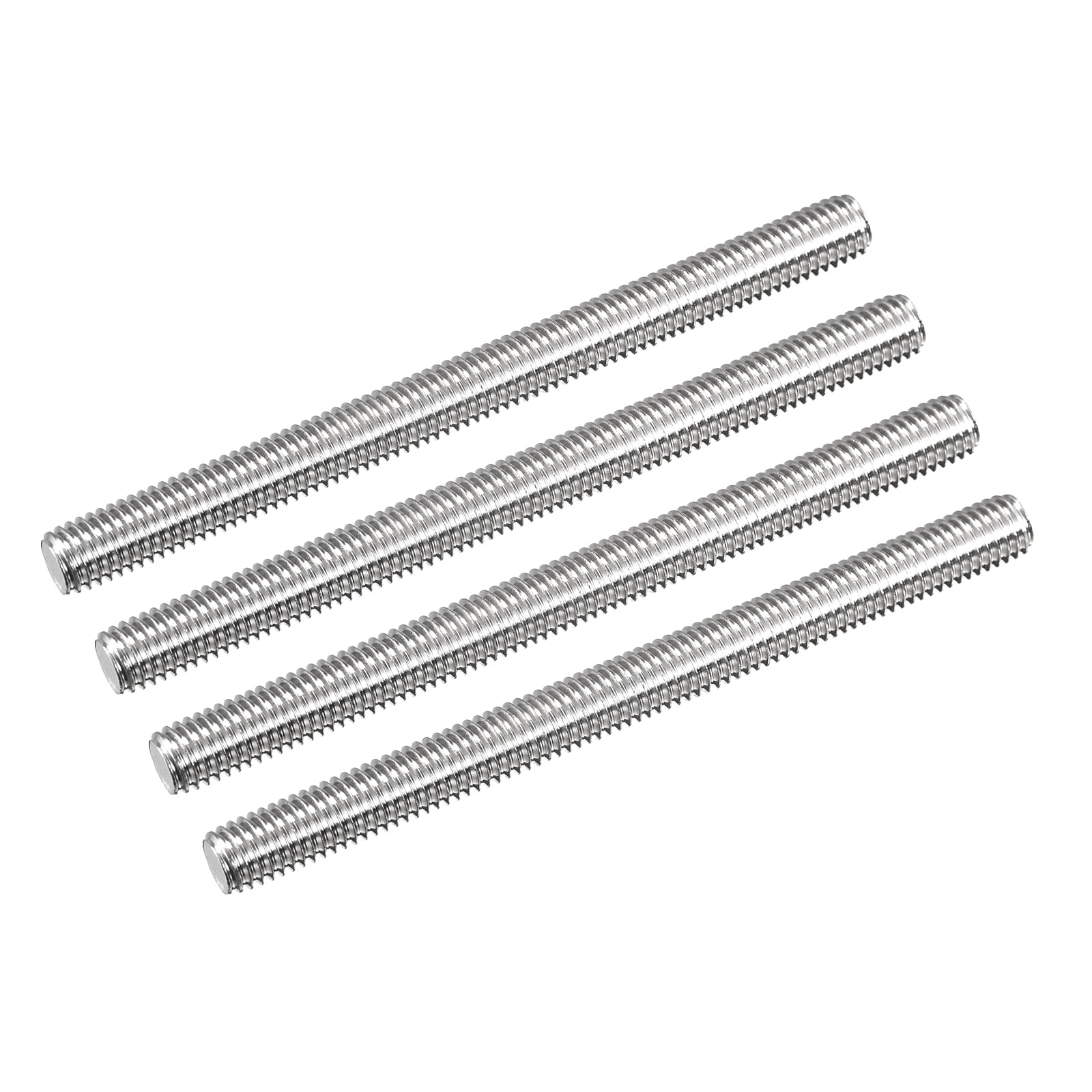 Uxcell Fully Threaded Rod M8 x 100mm 1.25mm Thread Pitch 304 Stainless ...