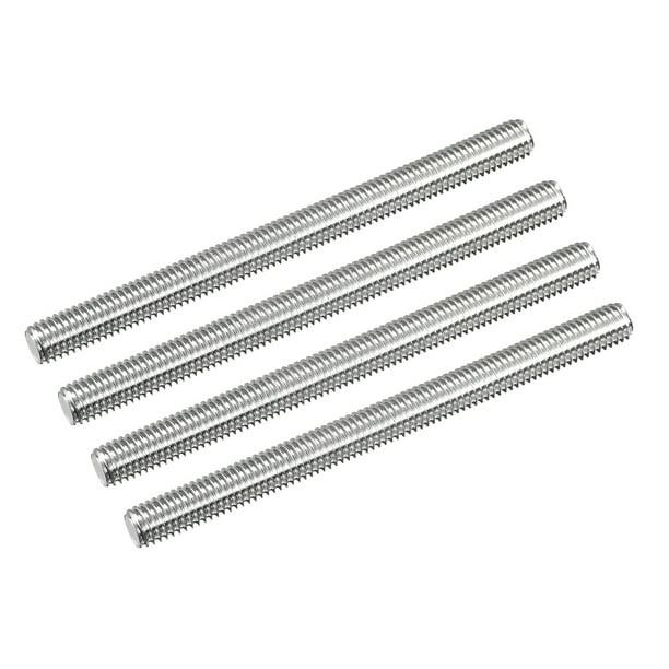 Uxcell Fully Threaded Rod M8 x 100mm 1.25mm Thread Pitch 304 Stainless ...