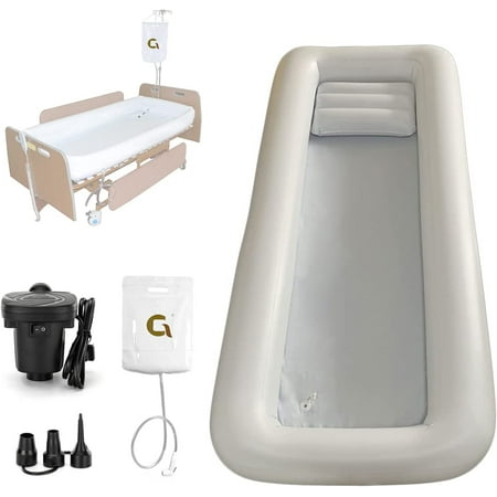 Medical Inflatable Bathtub Shower Bath Basin Kit, PVC Portable Bathtub ...