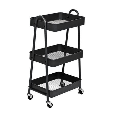 Eccomum Multifunctional 3-Tier Rolling Utility Cart Organizer Storage ...