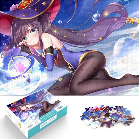 Genshin Impact Klee 26.5"x26.5" 1000 Piece Circular Puzzle Brain Intelligence Challenge Great ...