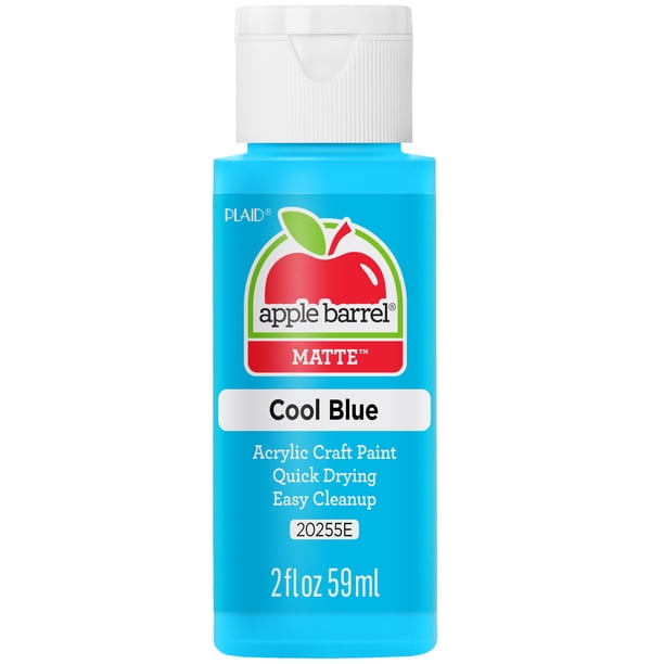 Apple Barrel Acrylic Craft Paint, Matte Finish, Cool Blue, 2 fl oz ...