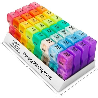 MedCenter System Monthly Pill Organizer, Pill Dispenser and Reminder ...