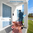 1080P Doorbell Camera with Receiver, AI Human Detection, Real-Time , 2 ...