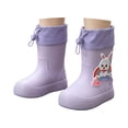 Angala Rain Boots For Girls Adjustable Mid Calf Cartoon Rabbit ...