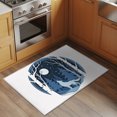 Blue Wolf Entryway Rug 2x3ft Washable Non Slip Bathroom Rug Low Pile ...