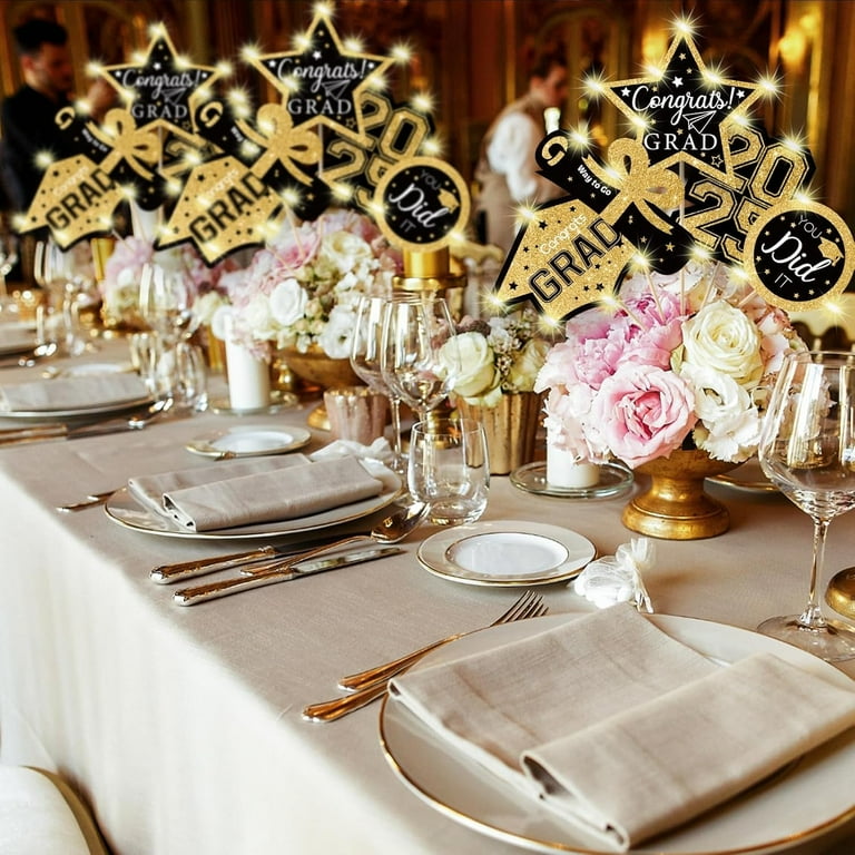 Black And Gold Graduation Party Decorations