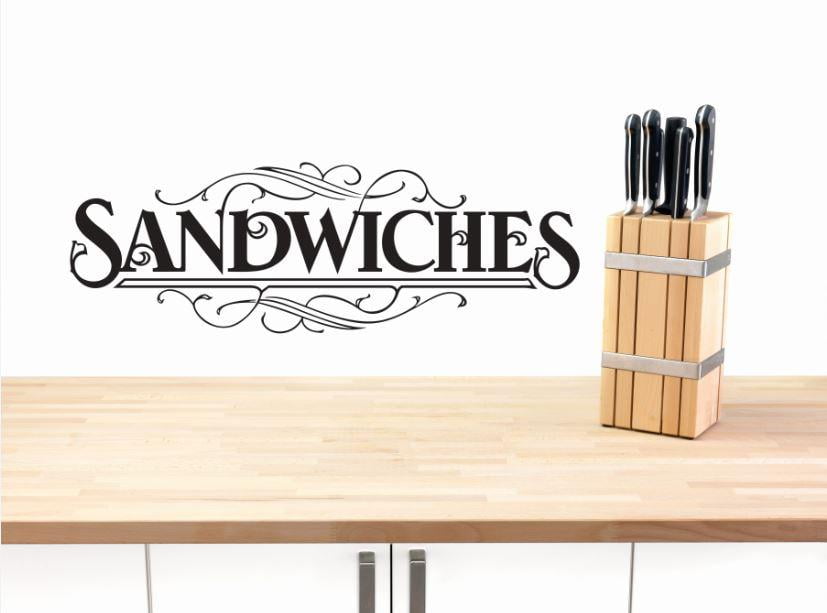 Vinyl Wall Decal Sticker : Sandwiches Sign Diagram Quote Bedroom ...