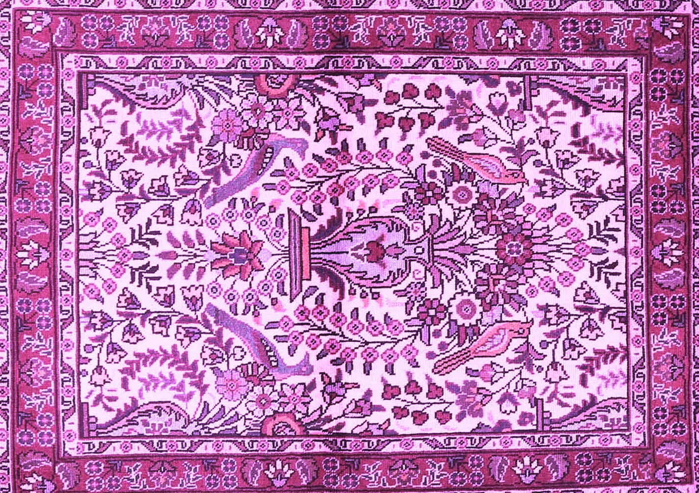 Ahgly Company Indoor Rectangle Persian Purple Traditional Area Rugs, 7 ...