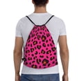 Drawstring Backpack - Large Leopard red print Splash Proof Small ...