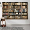 Vintage Library Backdrop Office Backdrop for Video Conference Bookcase ...