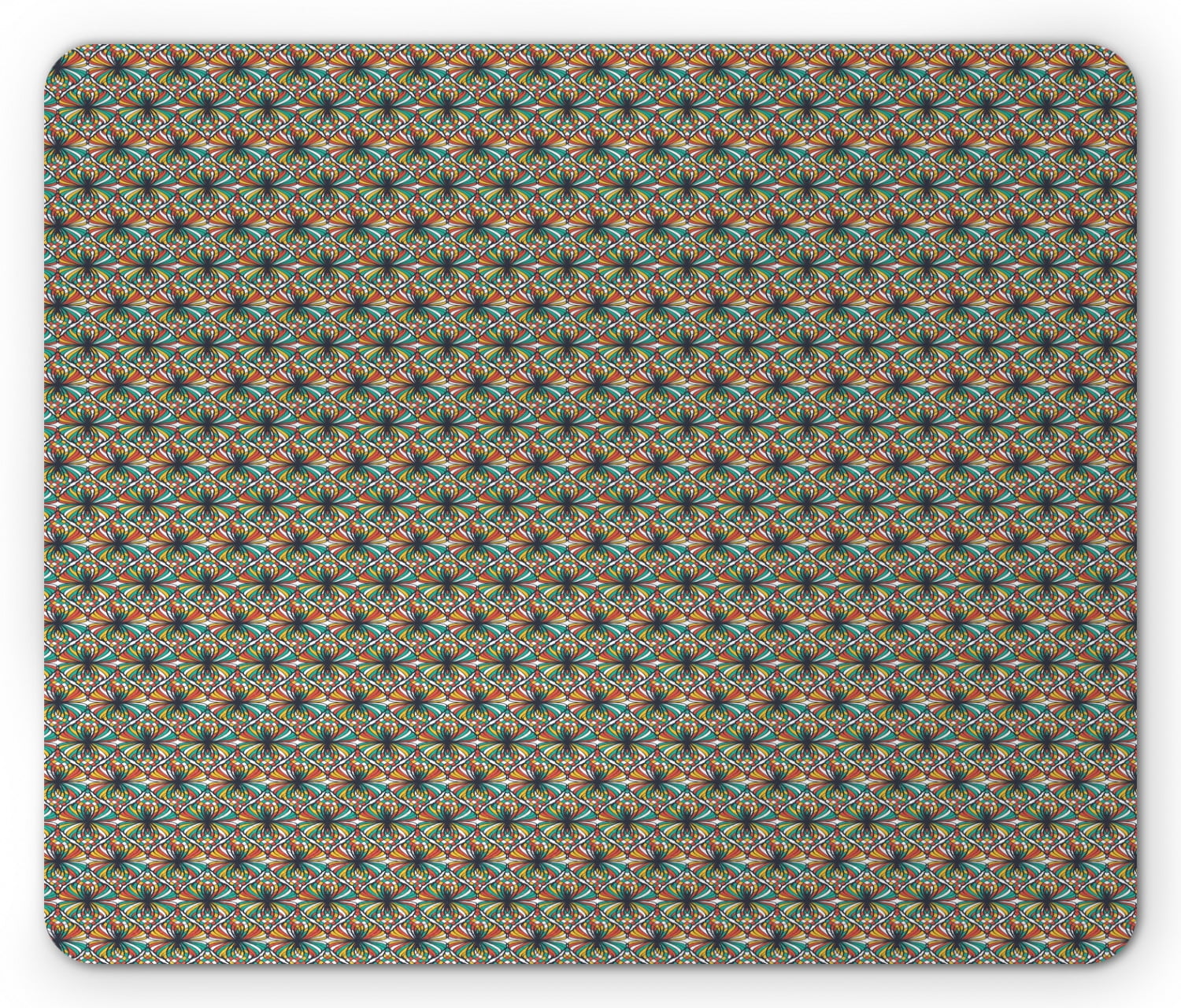 Abstract Mouse Pad, Mosaic Pattern with Colorful Ornamental Motifs ...