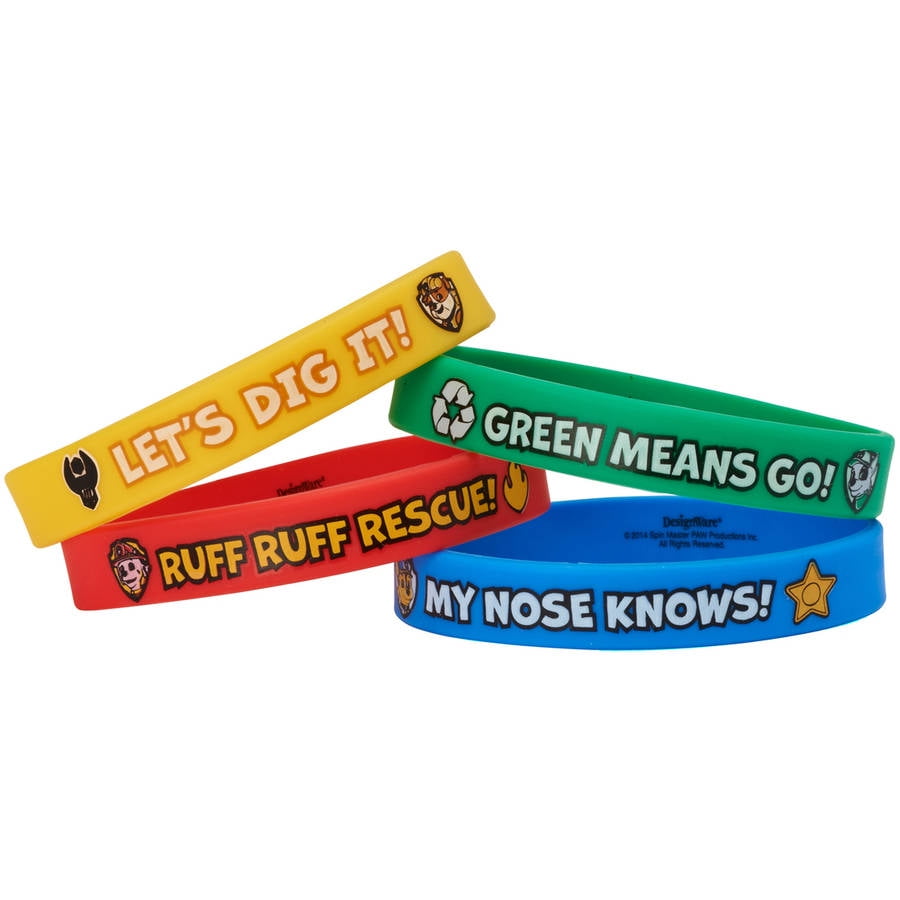 PAW Patrol Party Favor Rubber Bracelets, 4ct - Walmart.com