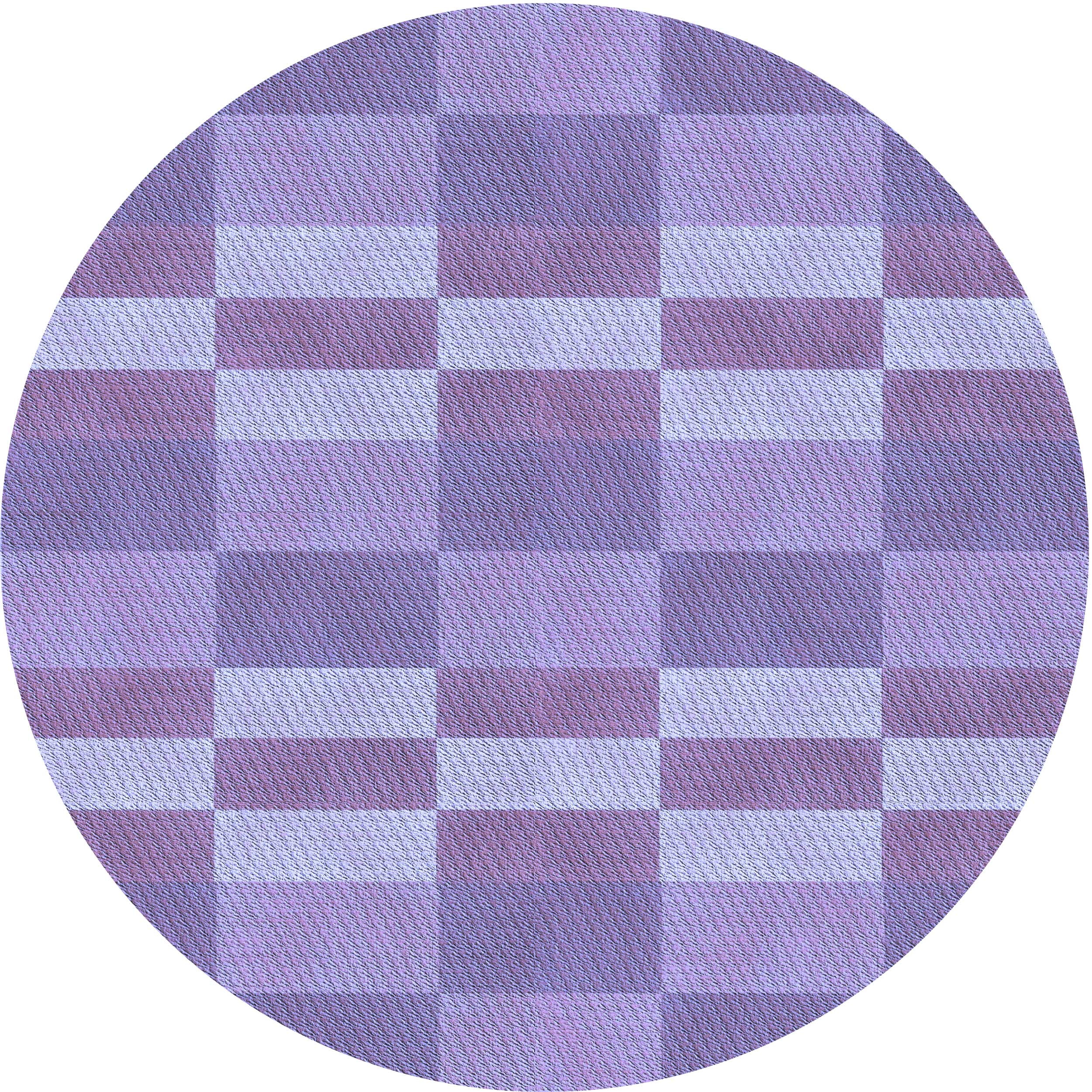 Ahgly Company Machine Washable Indoor Round Transitional Purple Mimosa ...