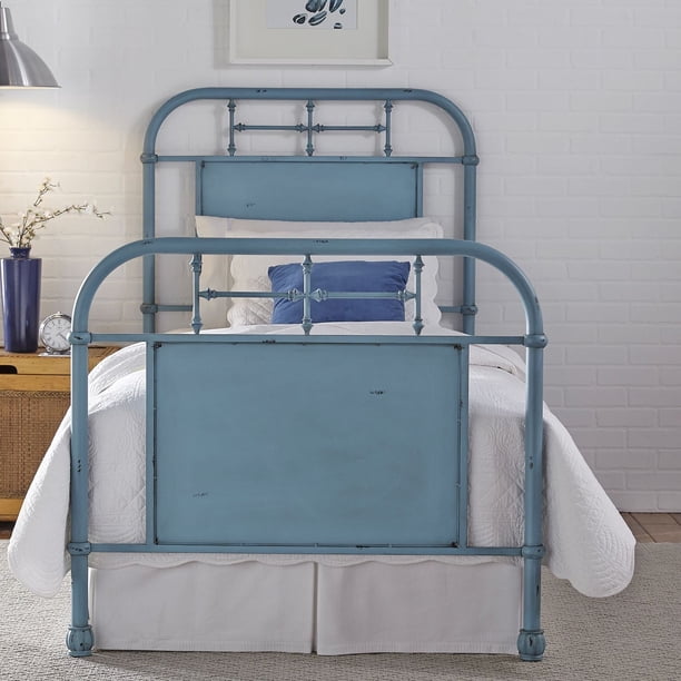Blue Metal Bed