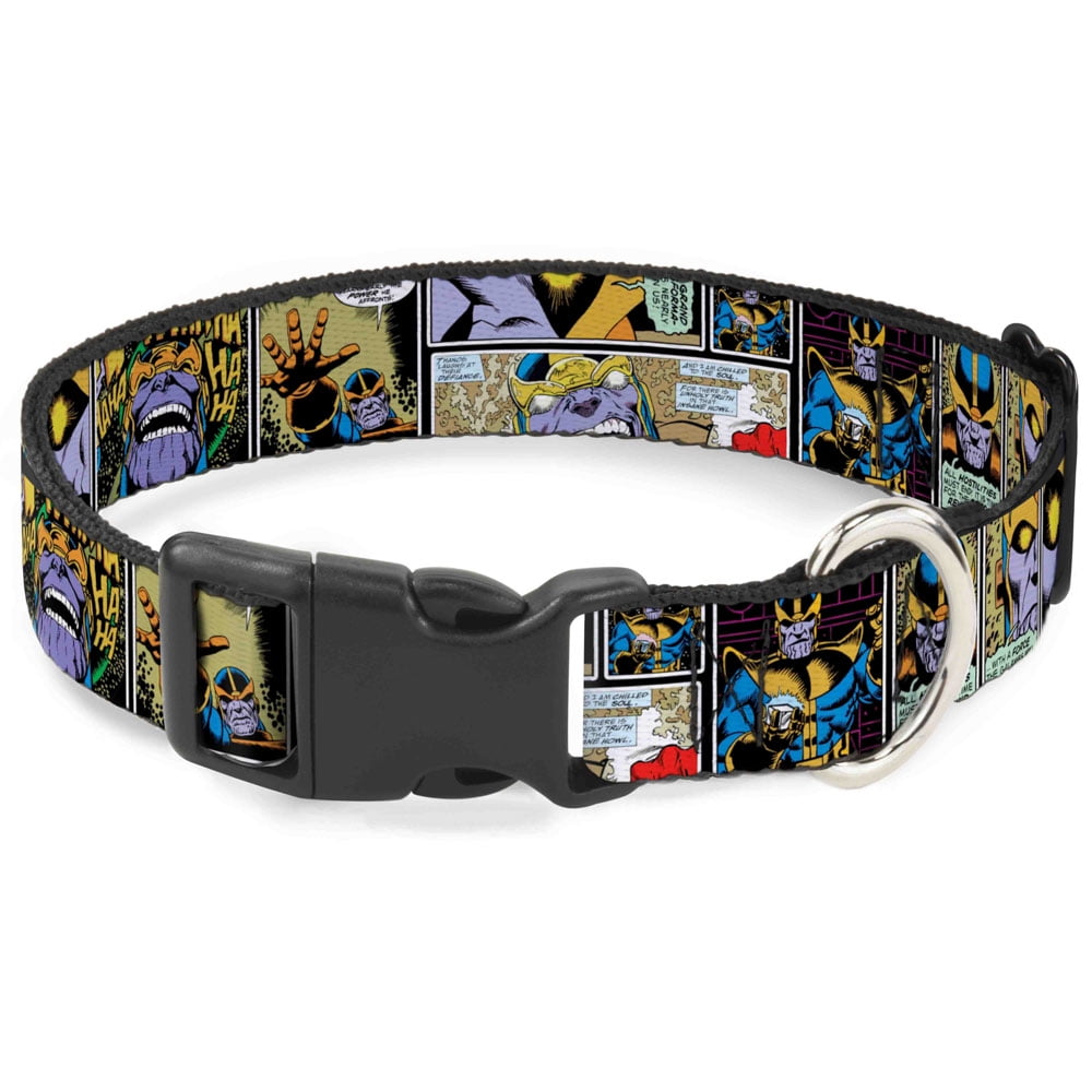 Marvel Comics Pet Collar, Dog Collar Plastic Buckle, Thanos Comic Scene ...