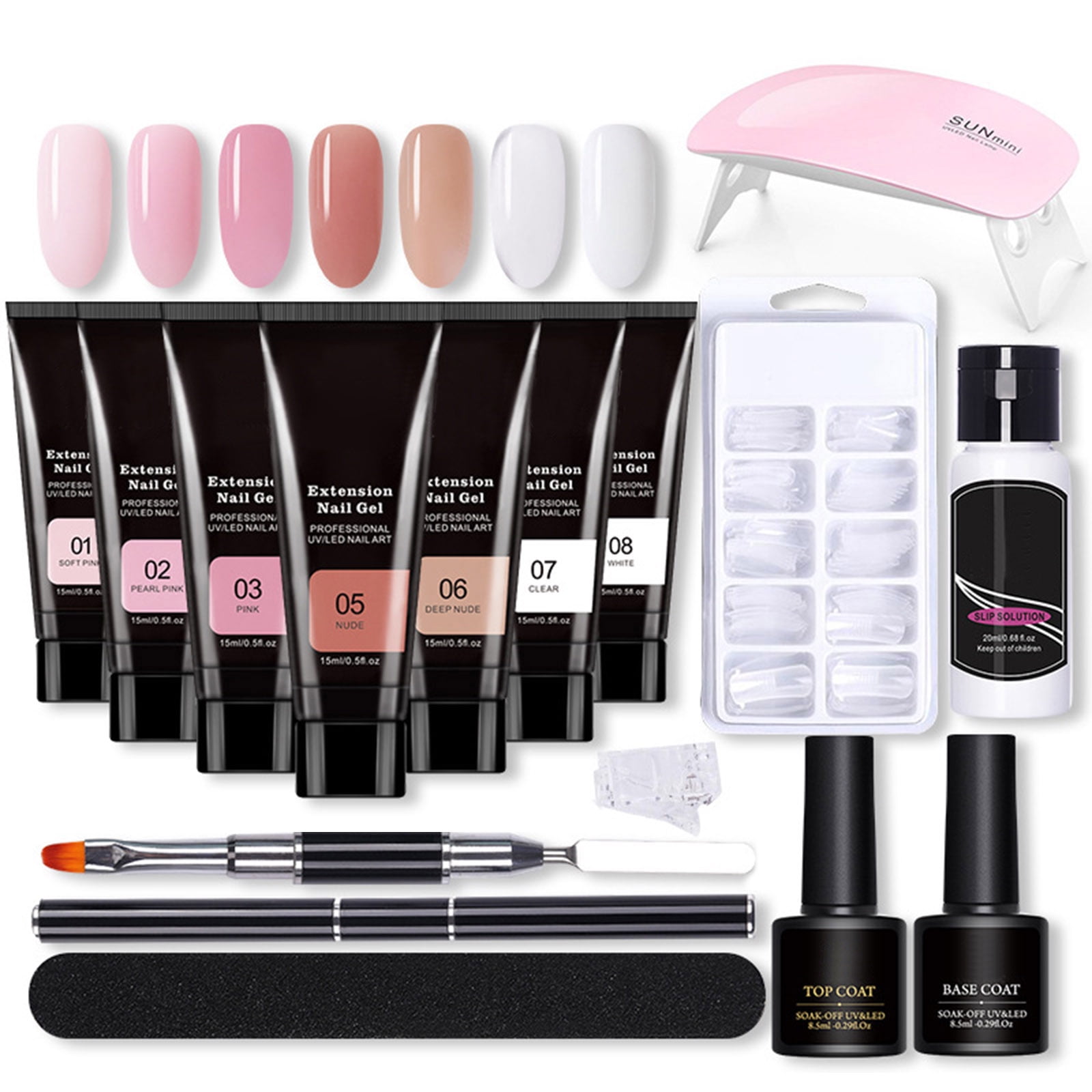 Click here for Yeacher 7-Color Nail Extension Gel Kit With Uv Lam... prices