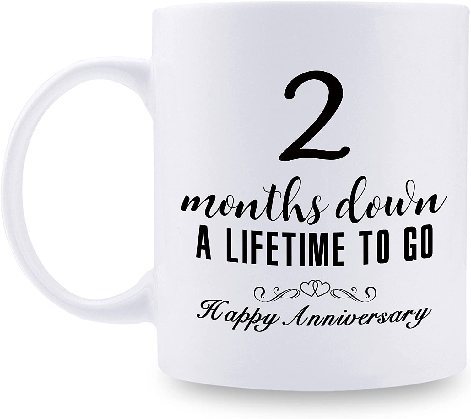 2 Month Anniversary Mugs For Girlfriend Boyfriend Two Month
