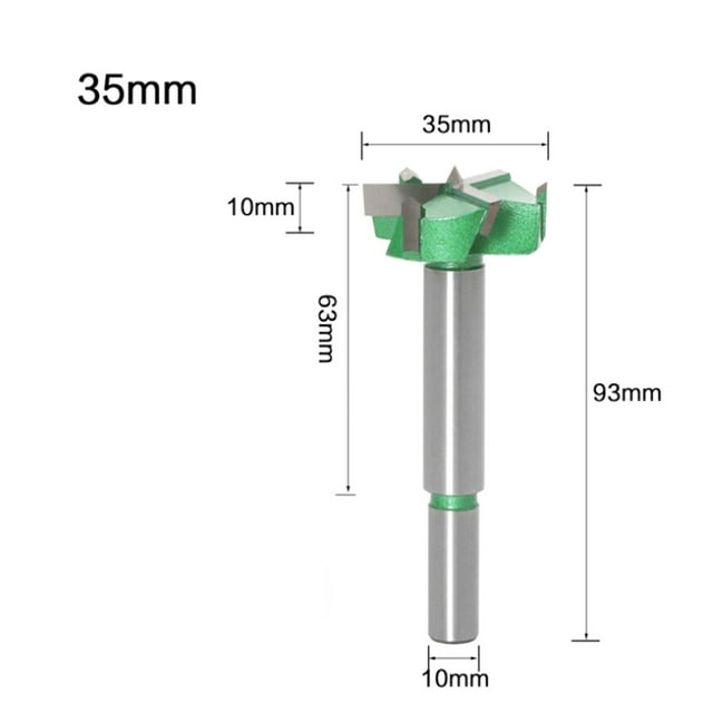 35-70mm 3 Teeth forstner Tips Hole Saw Cutter Hinge Boring Drill Bit ...