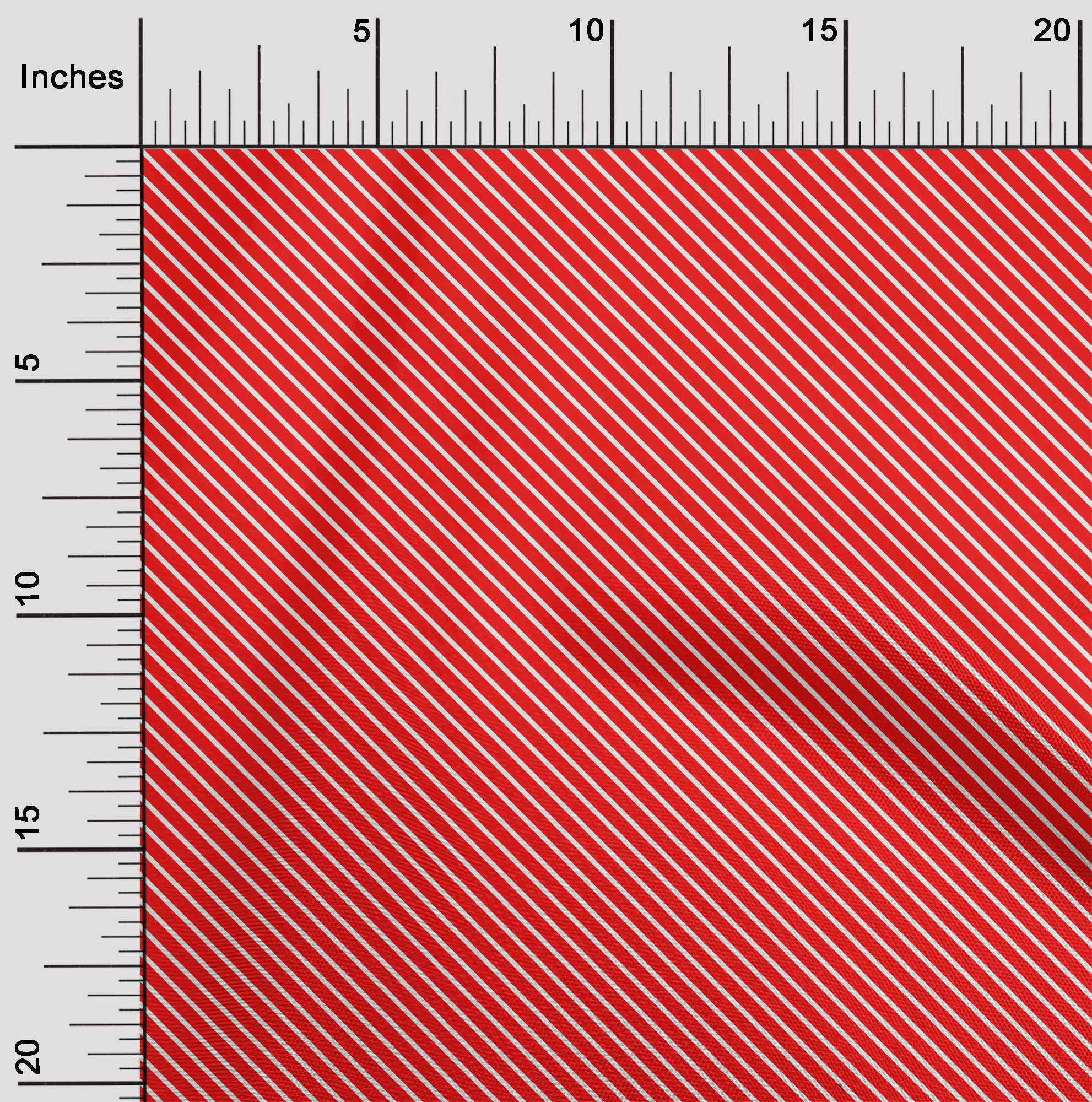 oneOone Cotton Silk Pastel Red Fabric Stripes Fabric For Sewing Printed ...