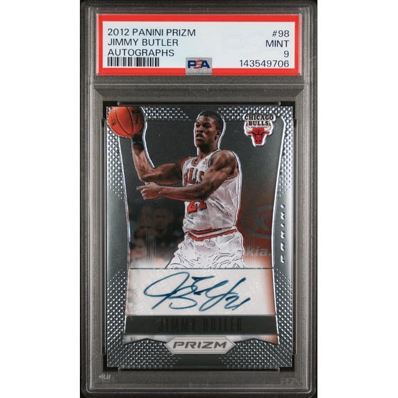 2012 Panini Prizm Autographs Jimmy Butler #98 Rookie RC PSA 9 - Walmart.com