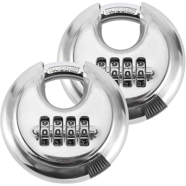 Set Of 2 4-digit Combination Padlock With Armored Hardened Steel ...