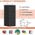 3 Drawer File Cabinet with Lock,Vertical Filing Cabinets for Home ...