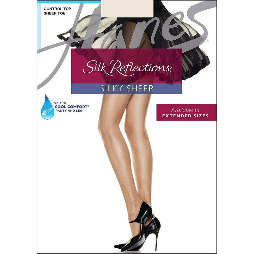 Hanes Hanes Silk Reflections Control Top Sheer Toe Pantyhose Pearl Ab
