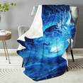 Artistic Dragon Pattern Throw, 280GSM Cozy Fleece, 30x40/50x60/60x80in ...