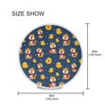 Crown Dog Yellow Duck Pattern Round Lace Tablecloth 60 Inch Polyester ...