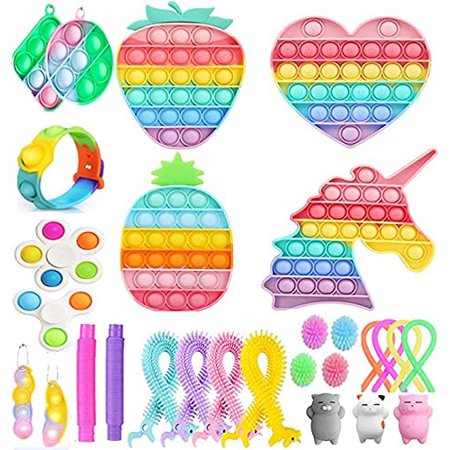 HTCM Fidget Packs Anti-Anxiety Tools, TIK Tok Pop Bubble Cheap Sensory ...