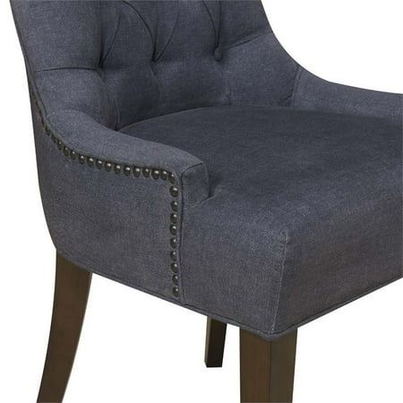 PRI Faux Denim Upholstered Dining Side Chair in Darkwash Blue | Walmart ...