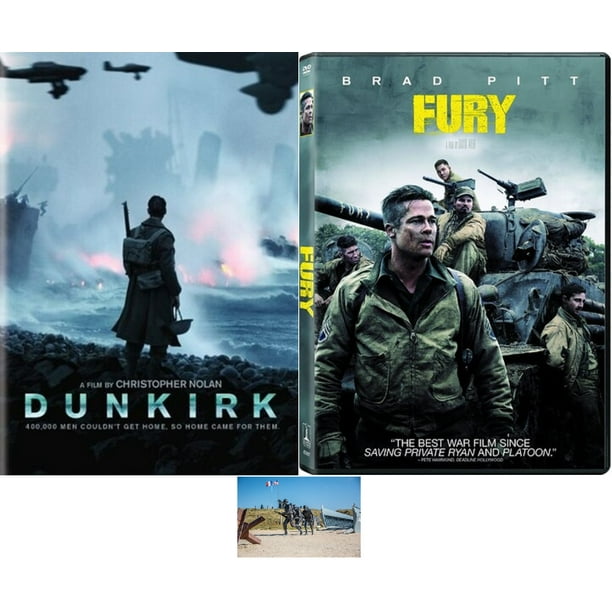 Dunkirk and Fury Brad Pitt World War Two Action Double Feature 2 DVD ...
