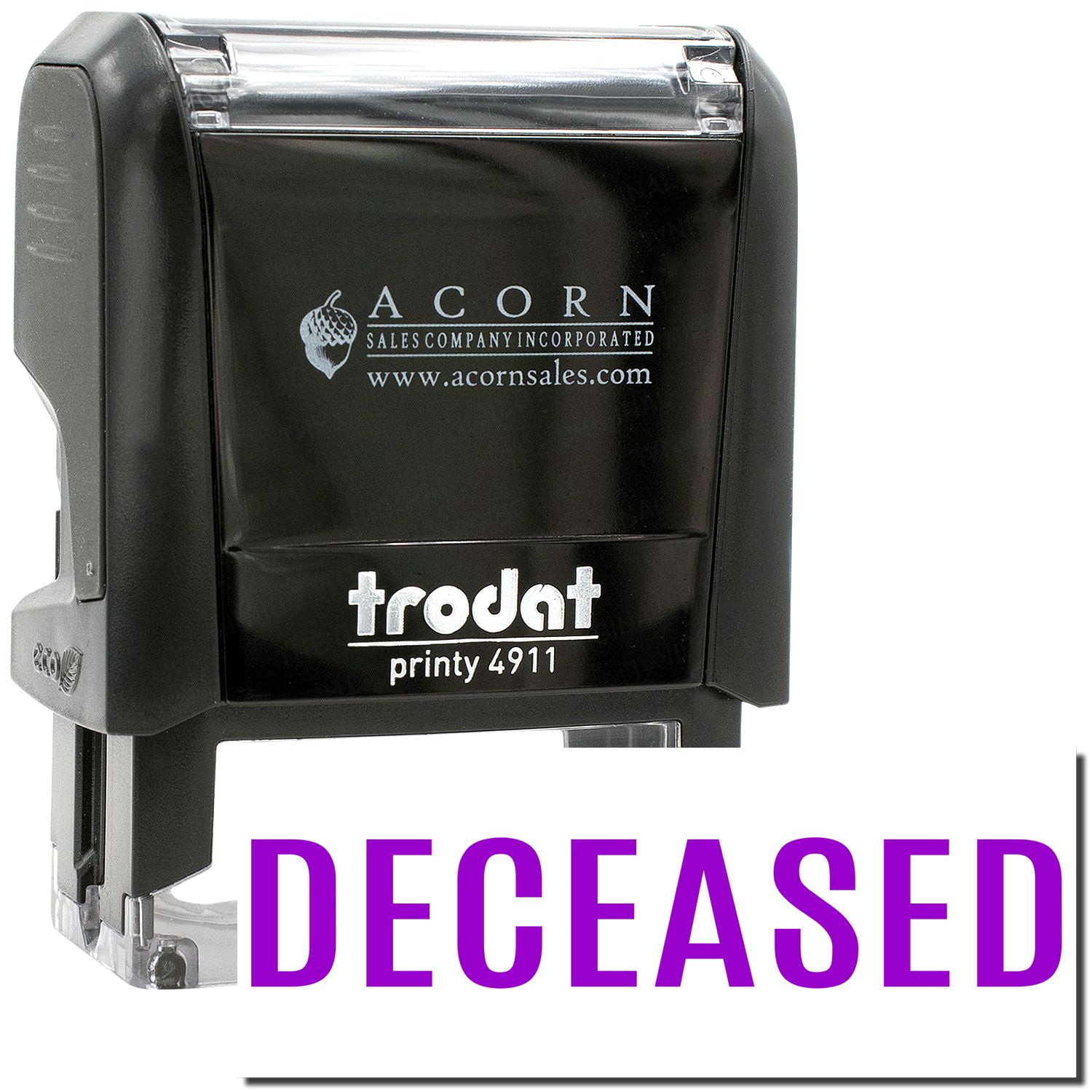 Self-Inking Bold Deceased Stamp, Trodat Printy 4911, Press and Print ...