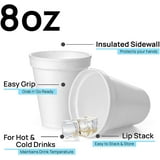 Shop Square Disposable 8 Oz Styrofoam Cups, 100 Count, Leak-Proof, Hot ...