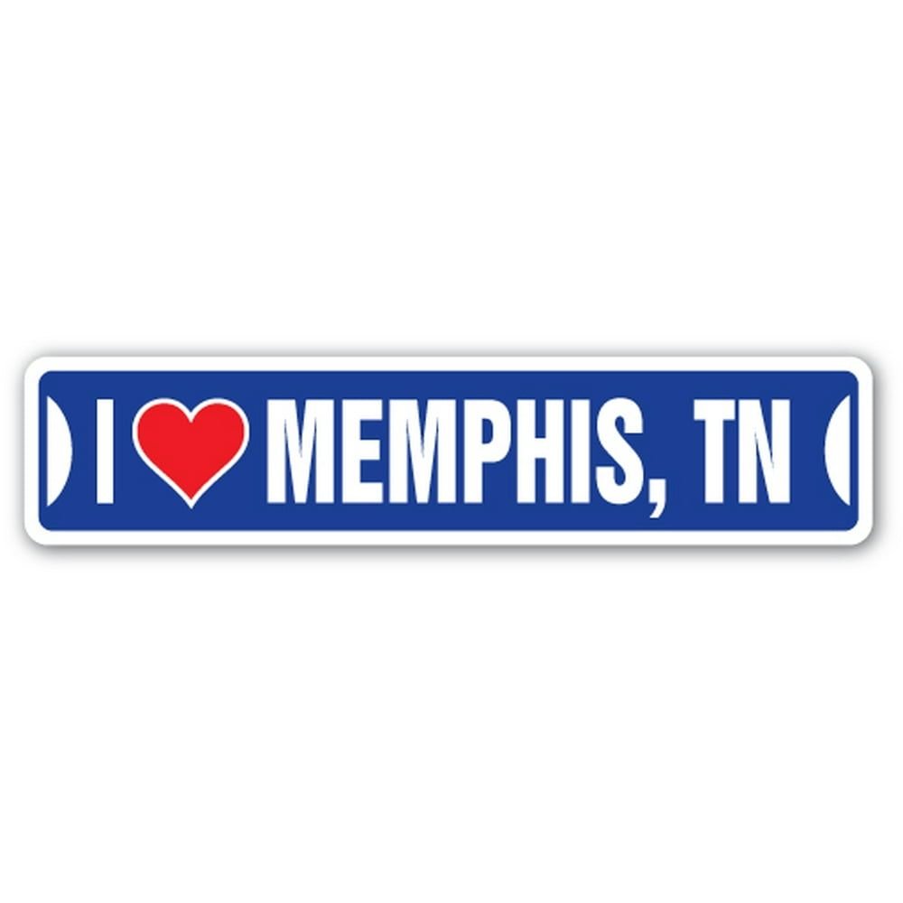 I LOVE MEMPHIS, TENNESSEE Street Sign tn city state us wall road gift ...