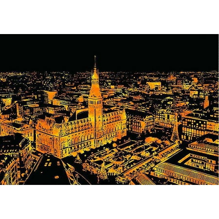 NETSENG City Night View Scraping Painting, Creative Scratch Drawing For ...