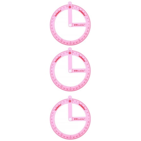 Plastic Protractor 360 Degrees Pink 0 to 360 Degree Head Angle Finder ...