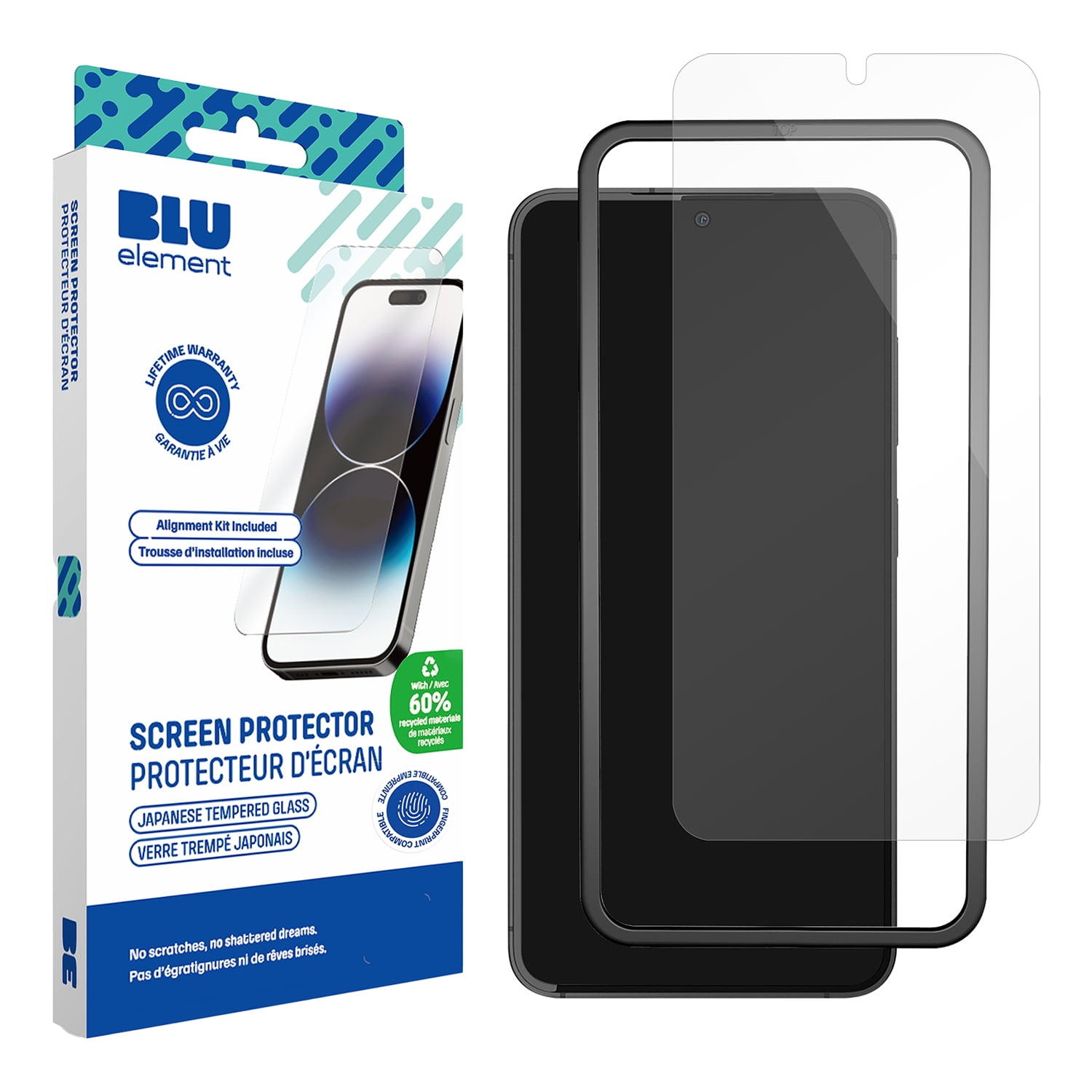 Blu Element GreenGlass Screen Protector with Installation Kit for ...