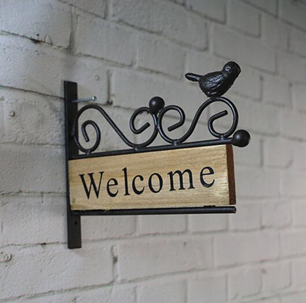 Decorative hanging "Welcome" Sign Brown - Walmart.com