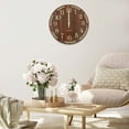 30CM Wood Grain Silent Wall Clock, Luminous Large Number Night View ...