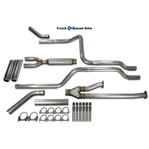 Toyota Tundra 14-21 2.5" Direct Fit Dual Exhaust Kit Glasspack Corner ...