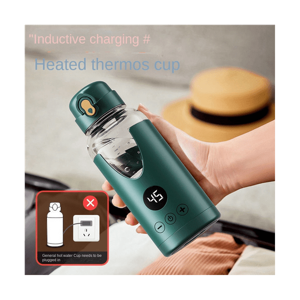 ckepdyeh 220ML Wireless Portable Electric Kettles Thermal Cup Make Tea ...