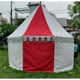 WEEKEND SALE Medieval Round Pavilion Red & White 5m Tent Functional ...