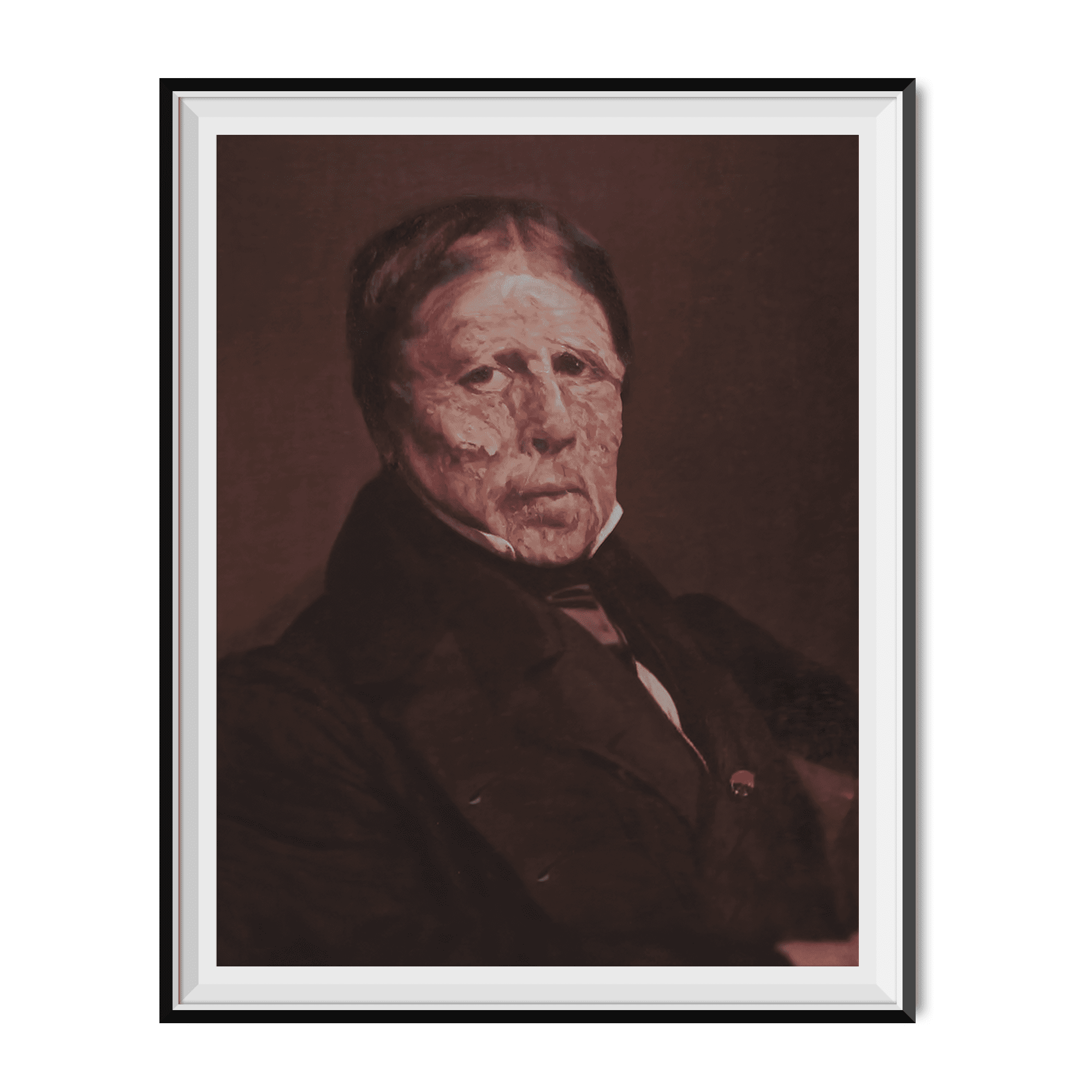 Old Stone Face Portrait Painting Poster Parks and Recreation TV Rec ...