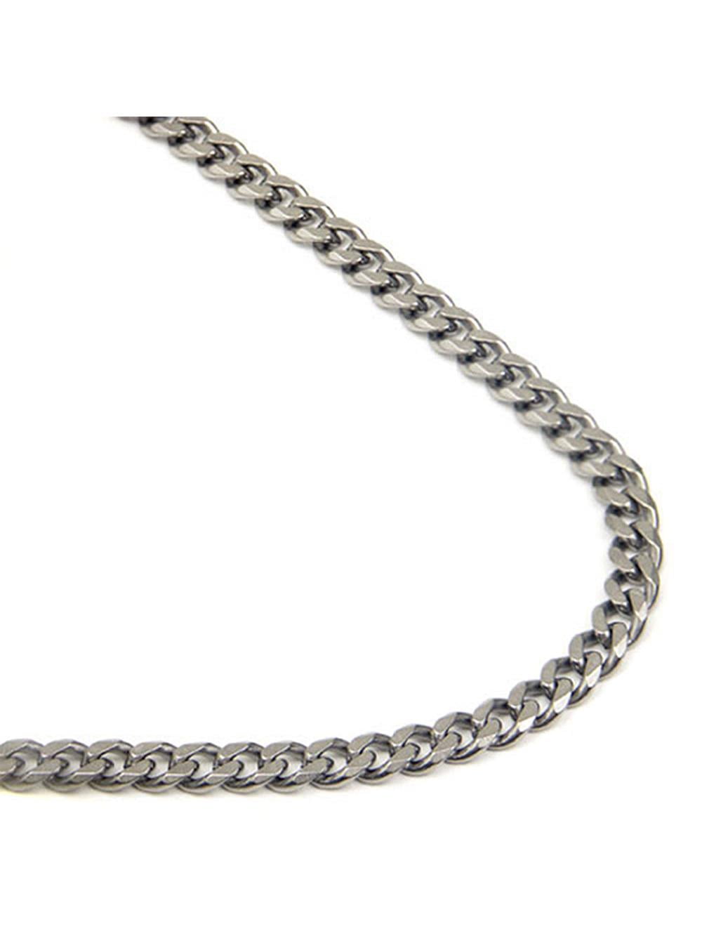 Titanium Kay Titanium 4MM Curb Chain Link High Polish Finish Men's Gray ...